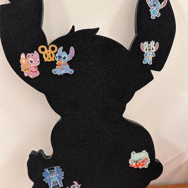 Stitch Disney Pin Display Board. 18" Tall, Can Hold About 45 Pins - Etsy