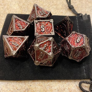 Dnd Dragon D20 Metal Polyhedral RPG Drip Blood D6 Hollow - Etsy