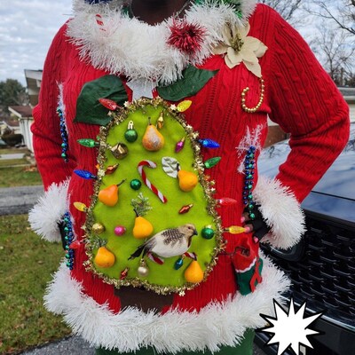Custom 3-D Furry Fuzzy the Abominable Snowman Tacky Ugly Christmas ...