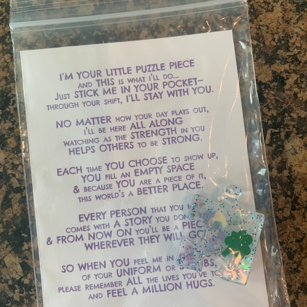 Little Puzzle Piece Thank You Essential for First Responder, Healthcare ...