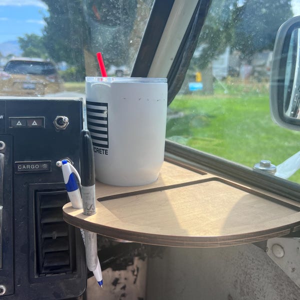 Wood LLV Tray: Post Office Mail Carrier Cup Holder & Organizer ...