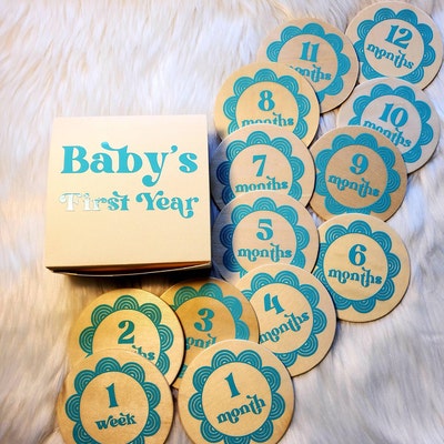 Milestone Box Template, Milestone Box SVG, Milestone Discs Svg, Baby ...