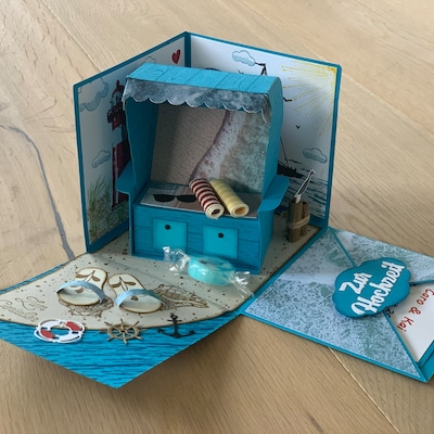 Explosionsbox mit Strandkorb - Etsy.de