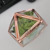 Geometric Glass Ring Box With Moss Rose Gold or Gold Personalized Ring ...