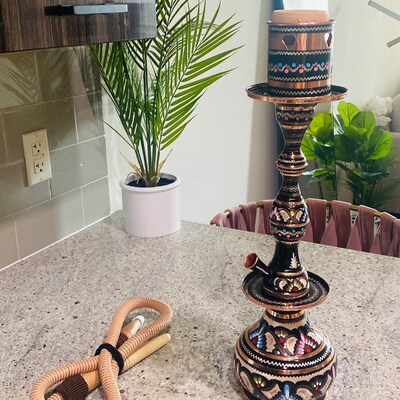 Copper Shisha, Engraved Copper Hookah, Hand Carved Pure Copper Water ...