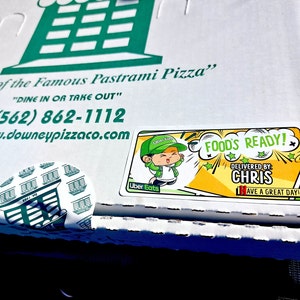 Personalized Uber Eats Labels Delivery Bag Shaped Stickers Food ...