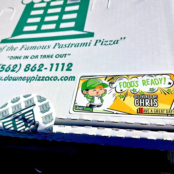 Personalized Uber Eats Labels Delivery Circle Stickers Food Delivery - Etsy