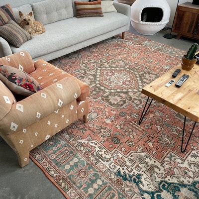 Muted Pink Rug, Small Turkish Rug, Bohemian Rug, Wool Rug, Bathroom Rug ...