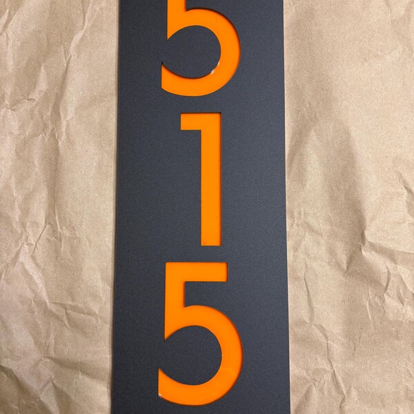 Five Number Vertical, Address Sign, Modern House Numbers, Address ...