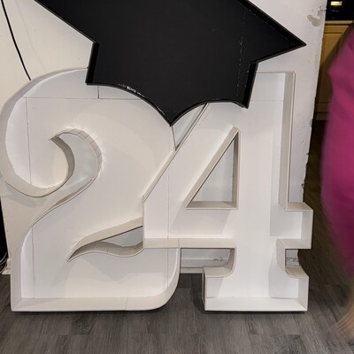 Square Number 7, Marquee Mosaic From Balloons, DIY, Seven Number ...