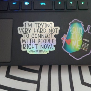 HOLOGRAPHIC or Matte Vinyl Sticker, Decal, Waterproof, David Rose ...
