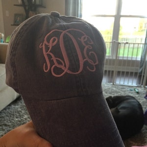 Monogrammed hat Monogrammed baseball cap Monogrammed Cotton | Etsy
