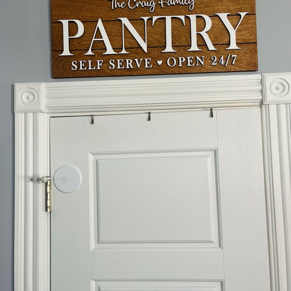 Pantry Sign, Custom Kitchen Sign, Personalized Pantry Sign, Custom Wood ...