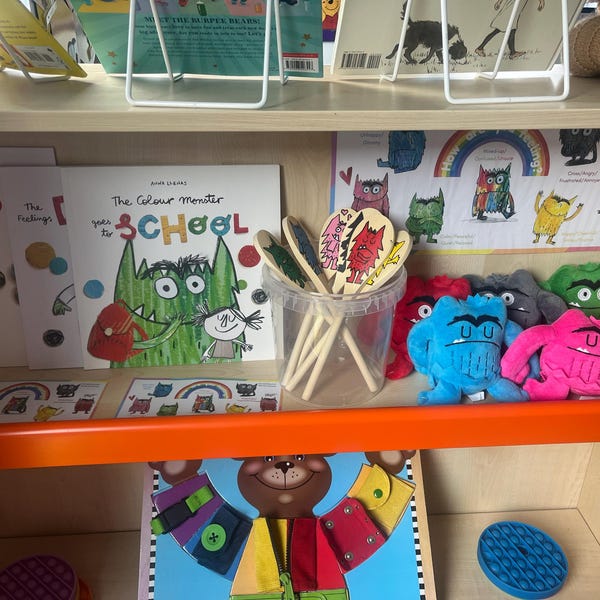The Colour Monster Book Feelings Display With Words on Jars - Etsy UK