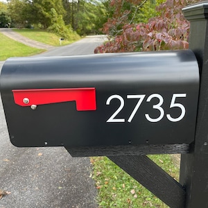 Custom Mailbox Numbers, Modern Mailbox Decals, Large Mailbox Stickers ...
