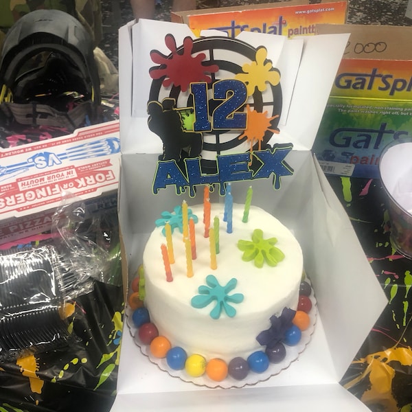 Paintball Cake Topper, Paintball Birthday Party, Paintball Party. - Etsy