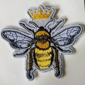 Queen Bee Embroidery Patch Felt Patches, Sew on Patch, Bee Patches, Queen Bee Embroidery Gifts ...