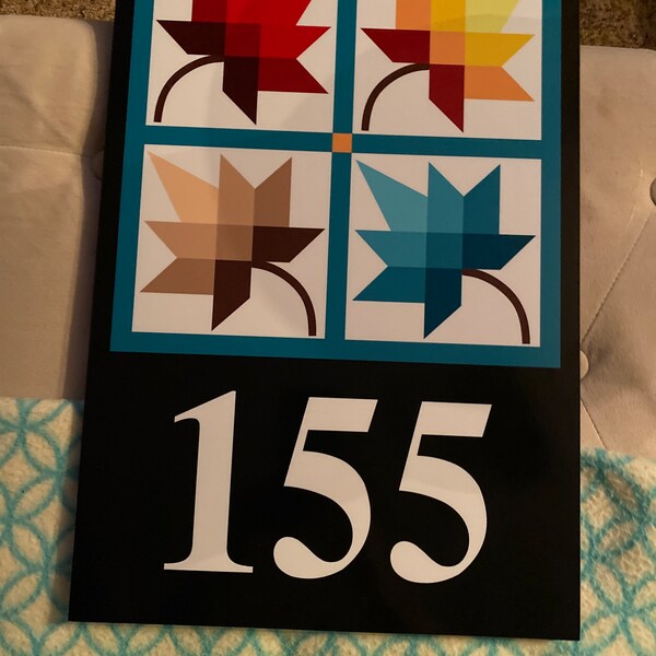 Barn Quilt Address Number Sign - Premium Quality, Choose Any of Our ...