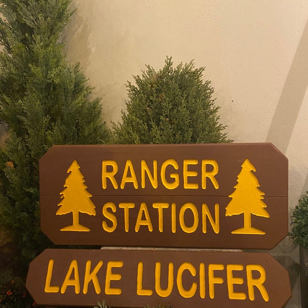 RANGER STATION Sign With Name, Customizable Park Road Street Cabin ...