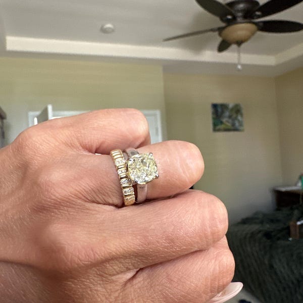 Real Gold and Diamond Unique Ring, Fluted Design, 14k or 18k, Timeless ...
