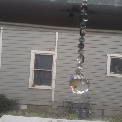 1 AB Iridescent 30mm Crystal Balls Full Lead Crystal 30mm Faceted ...