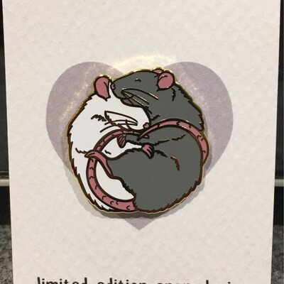 Cute Pet Fancy RAT Hard Enamel Cloisonne Pin, Seven Different ...