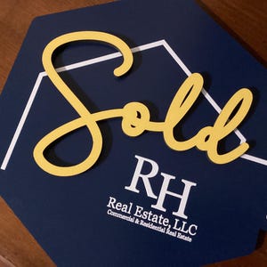 Sold Sign for Realtor, Sold Wooden Sign, Closing Gift Real Estate Agent ...
