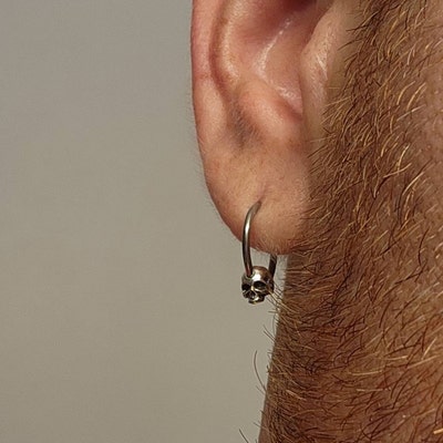 Skull Earrings CBR // Sterling Silver, Stainless Steel, Earring ...