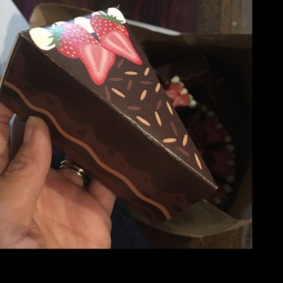 PRINTABLE Slice Cake Favor Box Chocolate Cake Slice Box PDF Files Gift ...