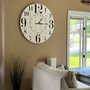 Reclaimed Wood Barn Door Farmhouse Wall Clock With Weathered Finish ...