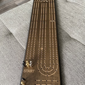 Extra Large Cribbage Board With Large Metal Pegs FREE SHIPPING in ...