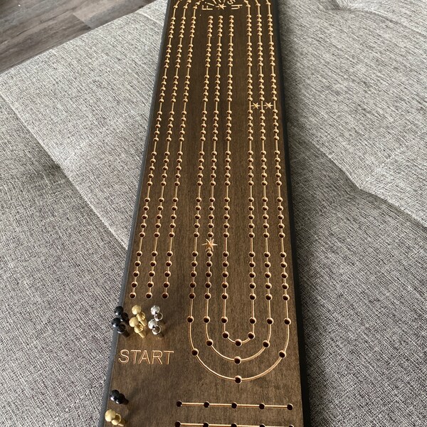 Extra Large Cribbage Board With Large Metal Pegs *** FREE SHIPPING in ...