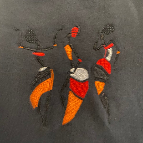 Native African Dancers 02 Machine Embroidery Design in 5 Sizes/ African ...