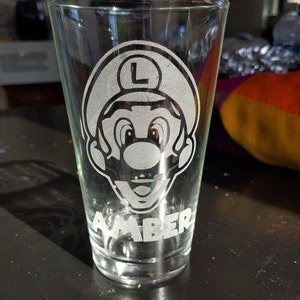 Mario Mushroom Glass Nintendo Mario Inspired Whiskey Glass - Etsy