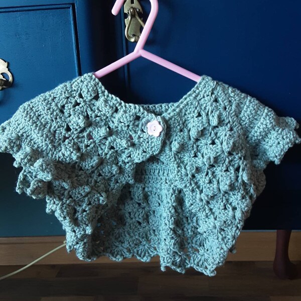 Crochet PATTERN - Like a Cloud Shrug - Cardigan (sizes Baby up to 6 ...