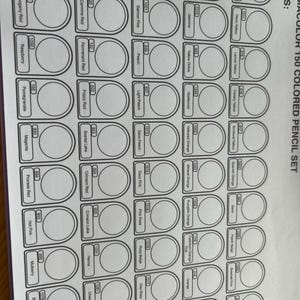 12 Color Printable Swatch Chart Generic DIY Artist Reference Colored ...