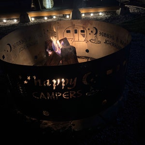 Personalized Heavy Duty Solid Fire Ring Wedding Gift - Etsy