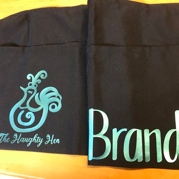 Custom Apron-monogram Apron-personalized Apron-server Apron-apron With ...