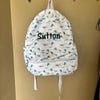 Monogrammed Gingham Nylon Backpack in Pink or Blue, Personalized Diaper ...