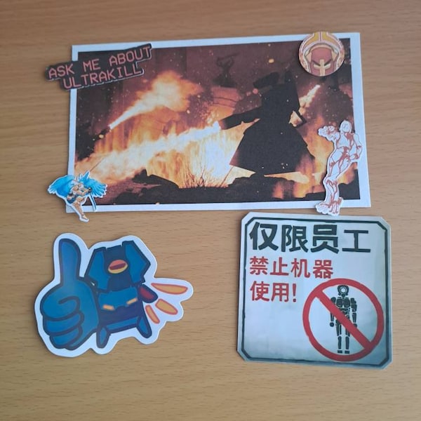 V1 & V2 Thumbs up ULTRAKILL Stickers Designed by Whos_apollo - Etsy