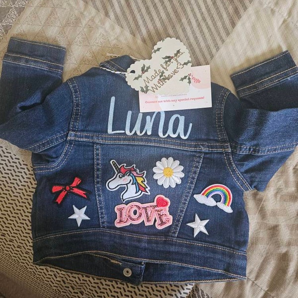 Personalized Baby Toddler Children Denim Jacket - Etsy