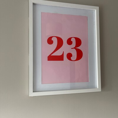 Personalised Number Year Wall Art Custom Date Art, Wedding Gift ...