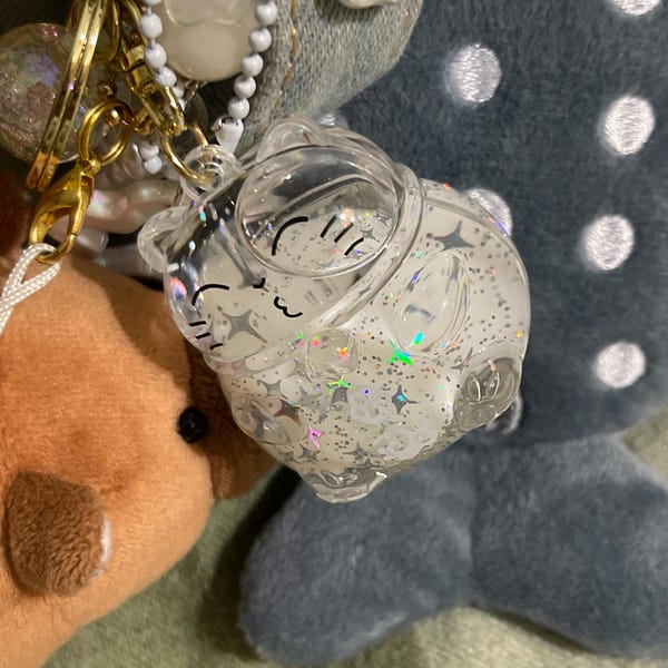 Liquid Keychain Water Filled Key Chain Liquid Shaker Liquid Motion ...