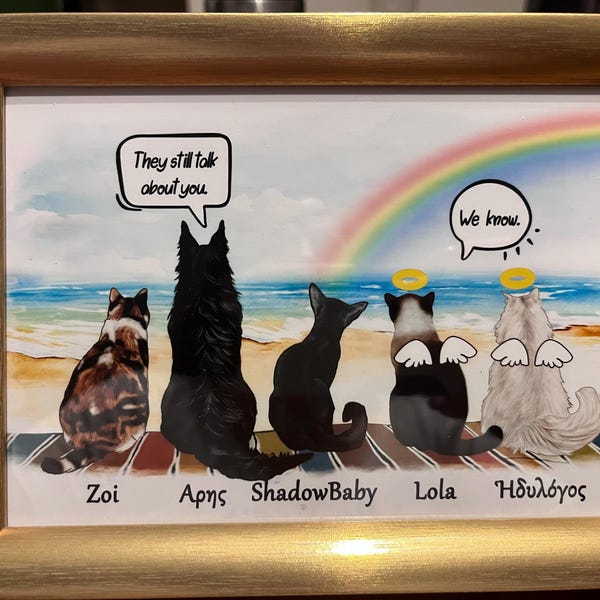 They Still Talk About You Cat Memorial Wall Art Personalized Cat ...