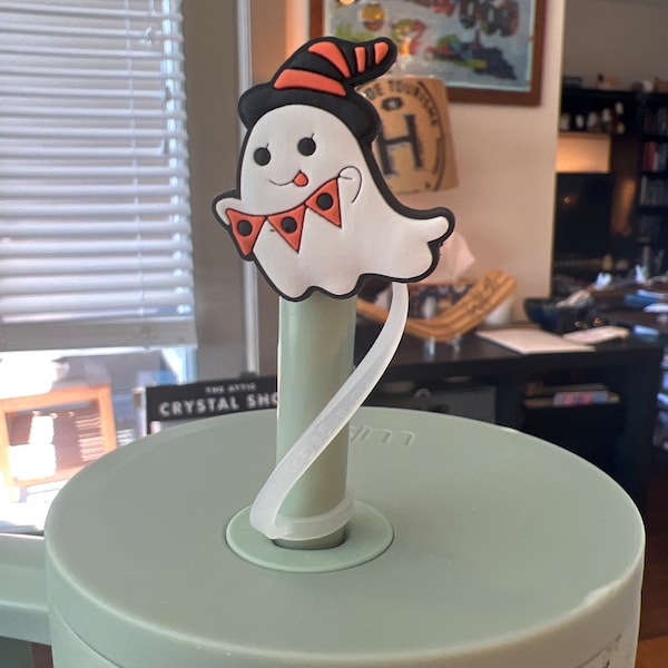 Halloween Straw Topper Stanley Cup Accessories Straw Cover Ghost ...