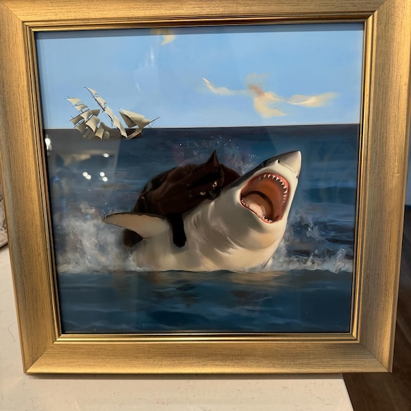 Fat Cat Vs. Shark | Meme Art Re-imagined in Renaissance Painting Style ...