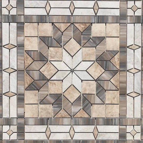 36" X 36" Tile Medallion Mosaic - Happy Floors Phoenix & Ayers Rock ...