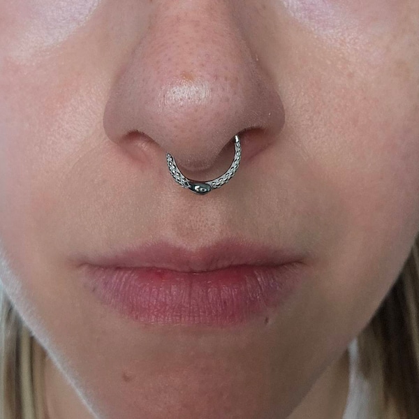 Black, Gold, or Silver Serpent Snake Clicker for Conch, Daith, Septum ...