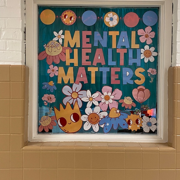 DIY Retro Mental Health Matters Bulletin Board, Mental Health Awareness ...