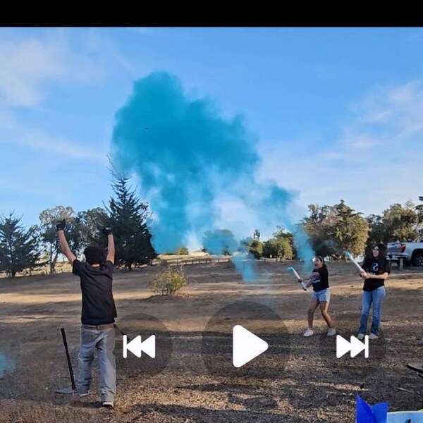 Extra Large Pink & Blue Gender Reveal Powder Poppers (24 Inch), No Mess ...